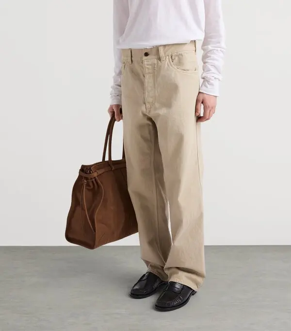 Prada Old Denim Straight Leg Jeans - Neutral