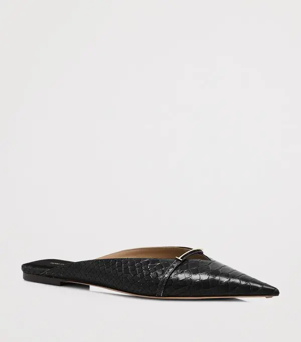 TOM FORD Python-embossed Leather Julianne Mules - Black
