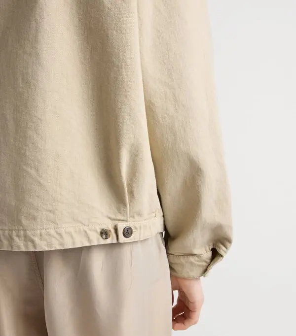 Prada Vintage Washed Denim Blouson Jacket - Neutral