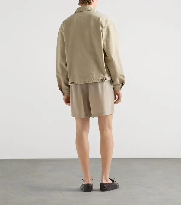 Prada Vintage Washed Denim Blouson Jacket - Neutral