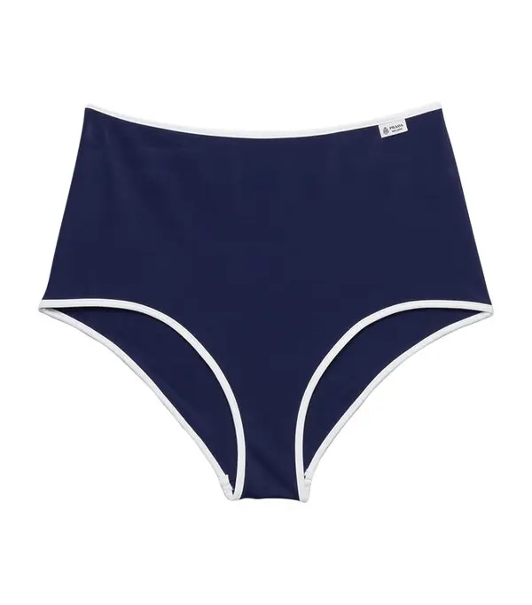 Prada High-rise Bikini Bottoms - Blue