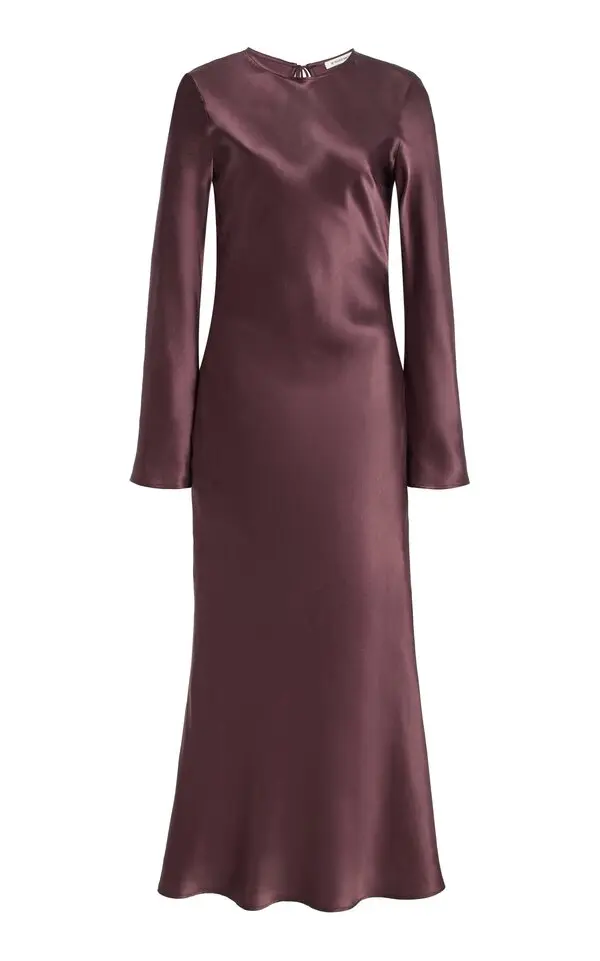 BY MALENE BIRGER Silk Satin Maxi Dress - Purple