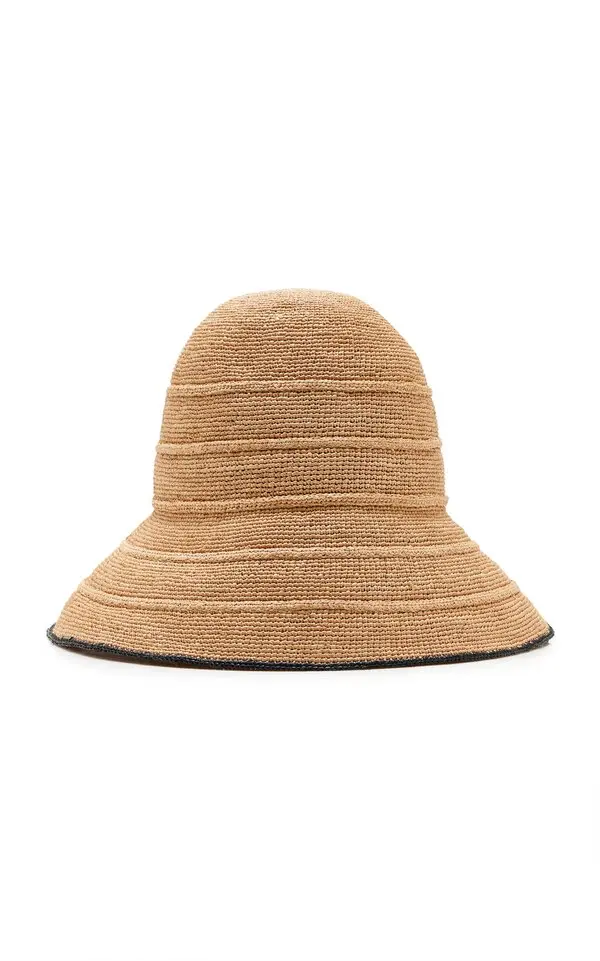 Janessa Leoné Teagan Raffia Straw Bucket Hat - Neutral