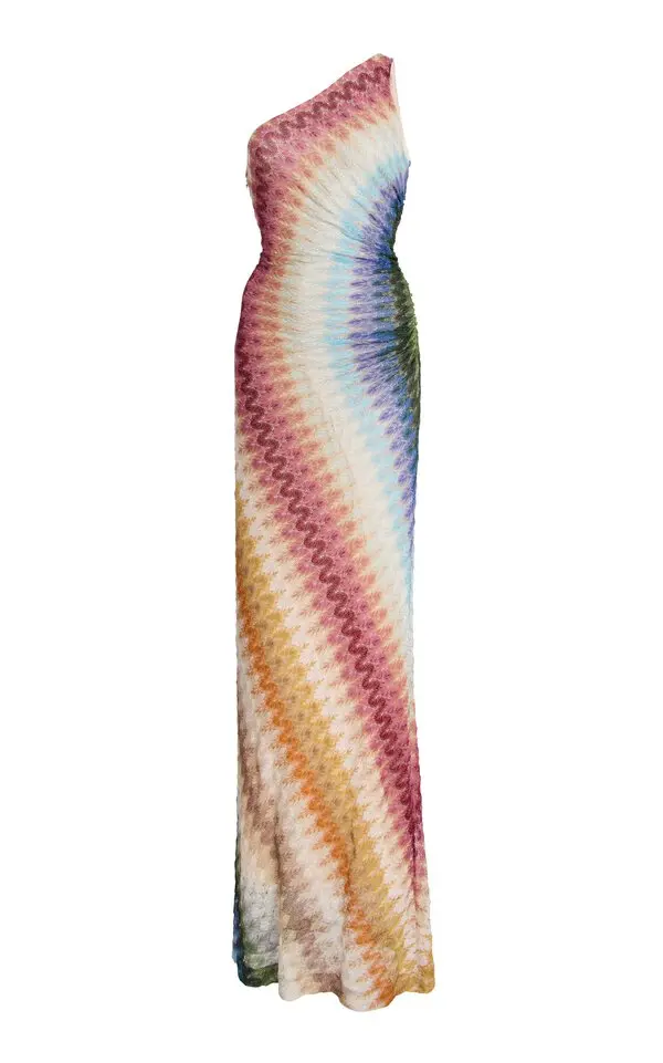 Missoni Multicolor Knit One-shoulder Maxi Dress - Multi