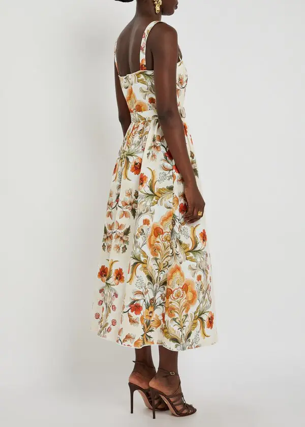 Borgo De Nor Petra Floral-print Midi Dress