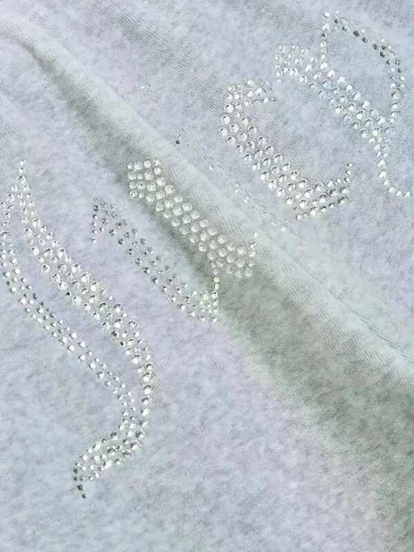 Juicy Couture Track Pants With Diamanté Logo - Grey