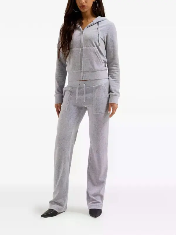 Juicy Couture Del Ray Velvet-texture Track Pants
