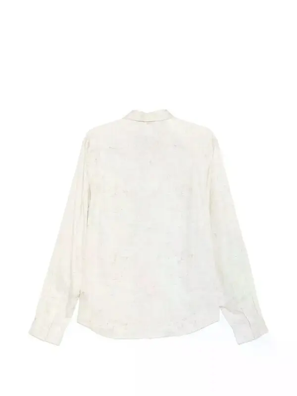 John Varvatos Luca Geometric-print Long-sleeved Shirt