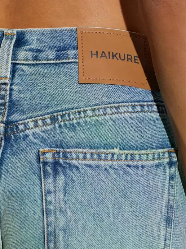HAIKURE Distressed Straight-leg Jeans