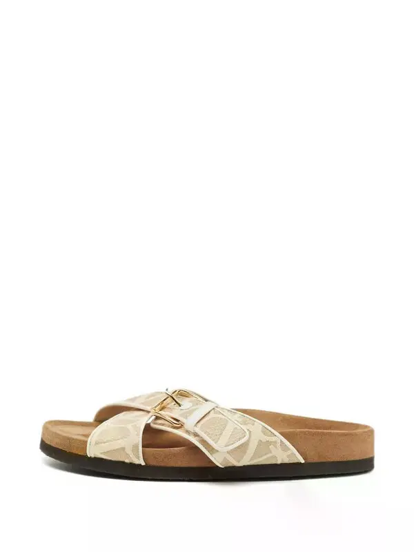 Valentino Garavani Iconographe Vlogo Slides - Neutrals
