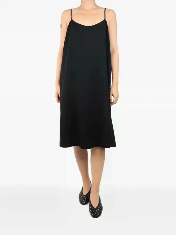 Lafayette 148 New York Spaghetti Strap Midi Dress - Black