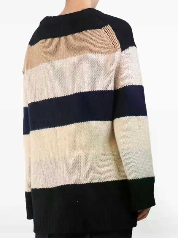 Khaite Striped Oversized Cashmere Sweater
