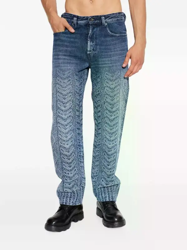 DIESEL® D-macs-s8 Cable-knit Print Jeans