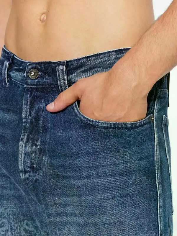 DIESEL® D-macs-s8 Cable-knit Print Jeans