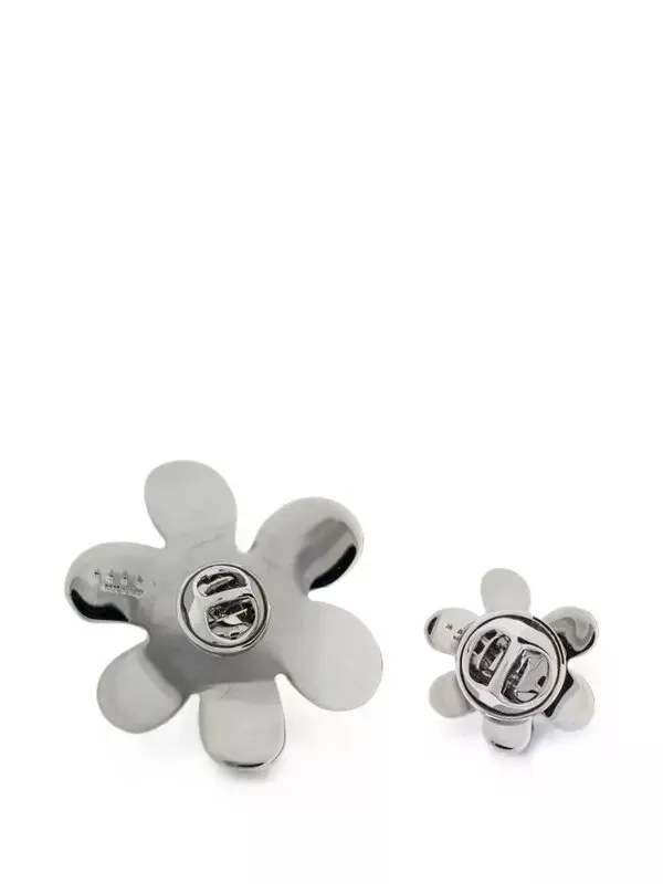 Marni Crystal-embellished Asymmetric Pins - Silver