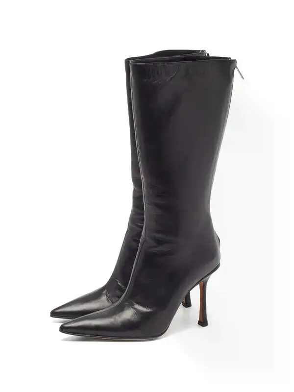 JIMMY CHOO Leather Mid-calf Stiletto Boots