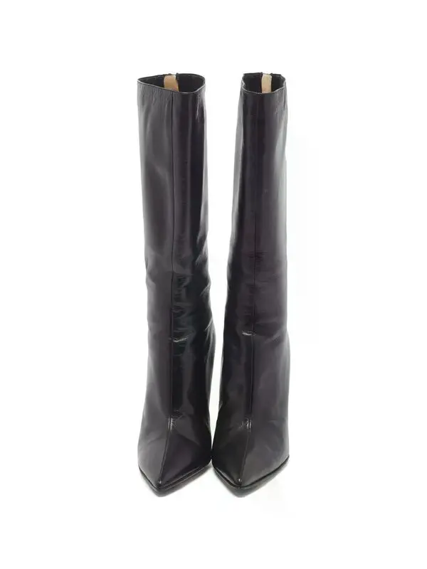 JIMMY CHOO Leather Mid-calf Stiletto Boots