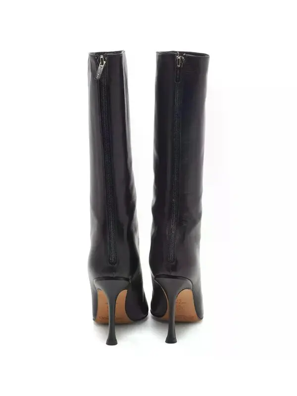 JIMMY CHOO Leather Mid-calf Stiletto Boots