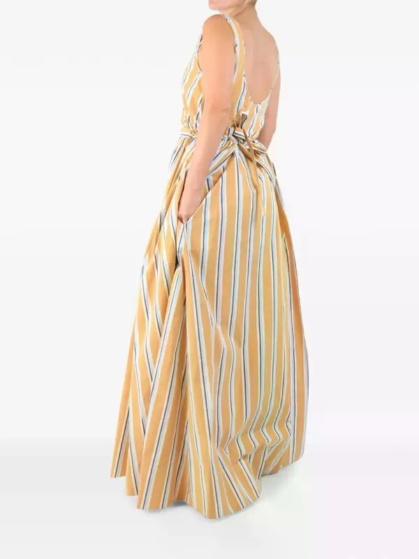 Brock Collection Oriana Striped Cotton Maxi Dress