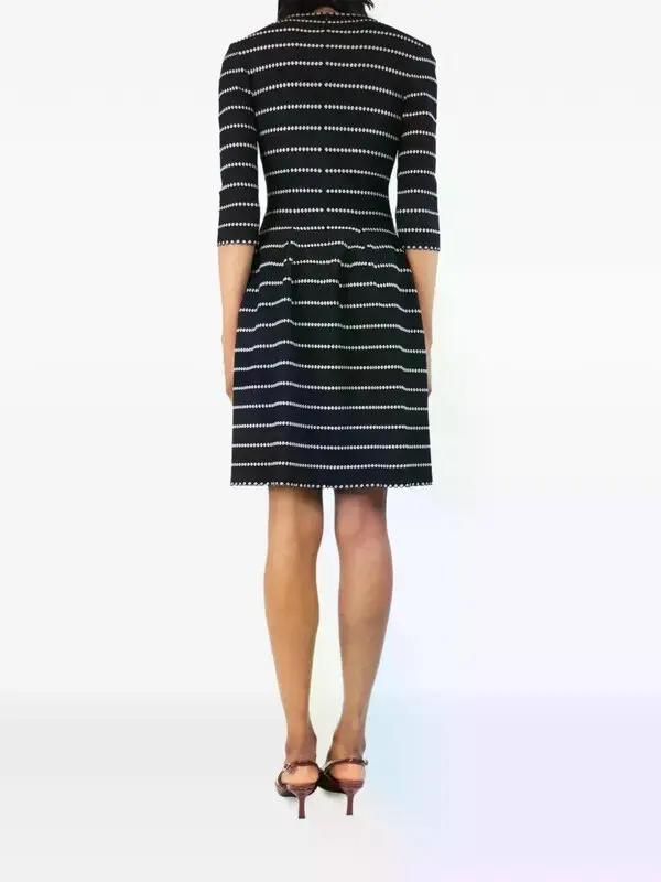 Alaïa V-neck Striped Mini Dress