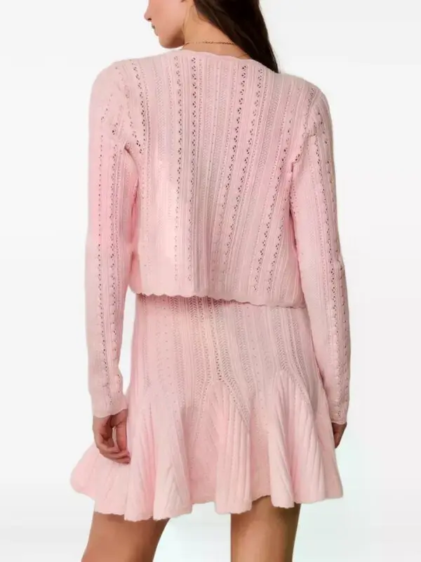LoveShackFancy Pointelle Knit Cardigan - Pink