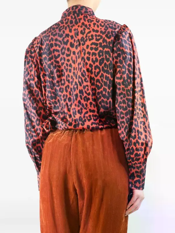 GANNI Leopard Print Shirt