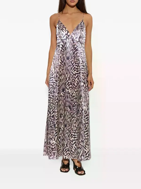 Ulla Johnson Abstract Print Open-back Maxi Dress