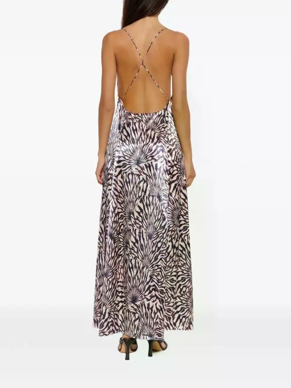 Ulla Johnson Abstract Print Open-back Maxi Dress