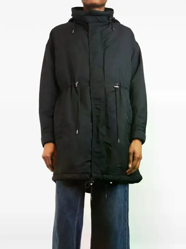 Alexander McQueen Hooded Drawstring Parka - Blue