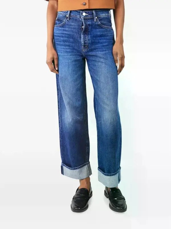 MOTHER Relaxed Fit Turn-up Hem Jeans
