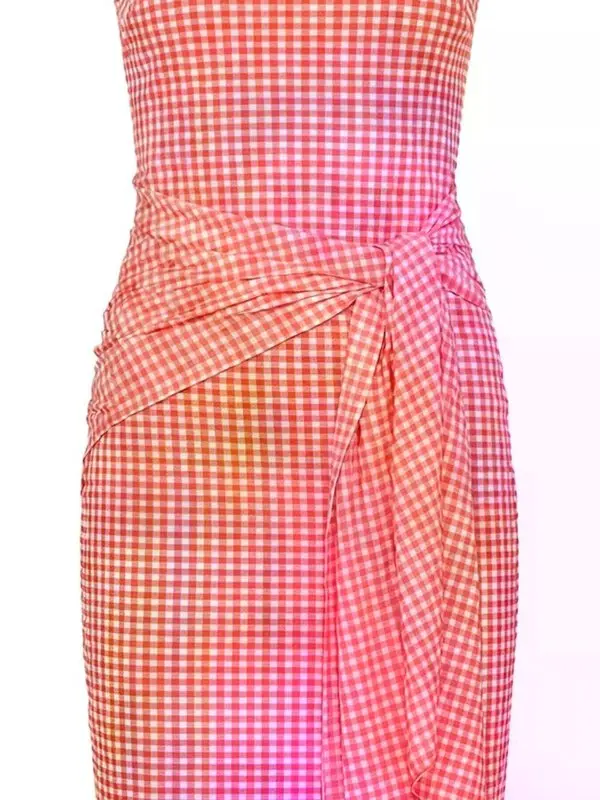 TOCCIN Wylie Boat-neck Tie-front Day Dress