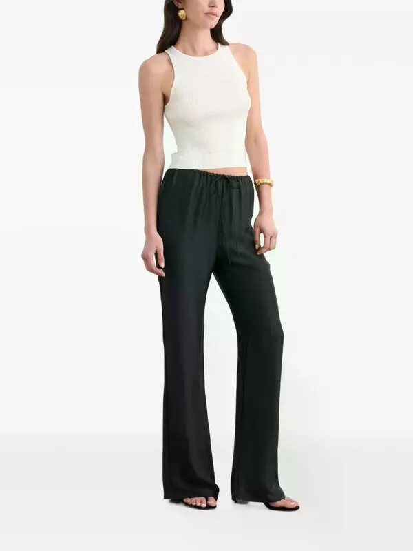 TOCCIN Nela Drawstring Flared Trousers