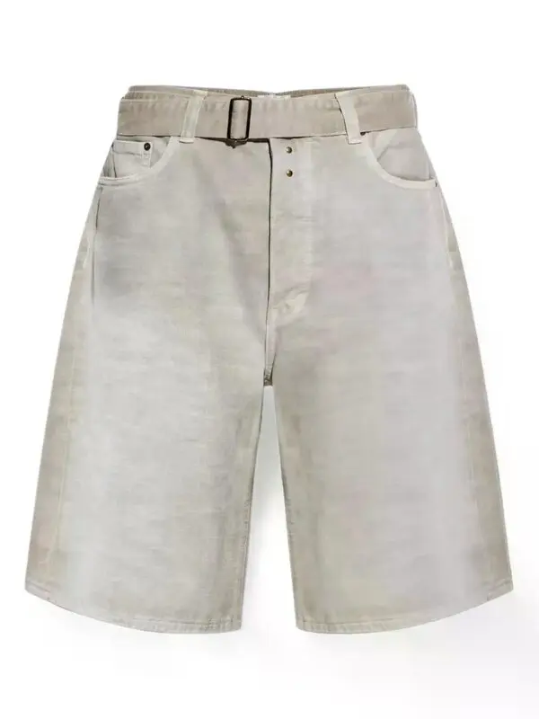 HAIKURE Belted Denim Shorts