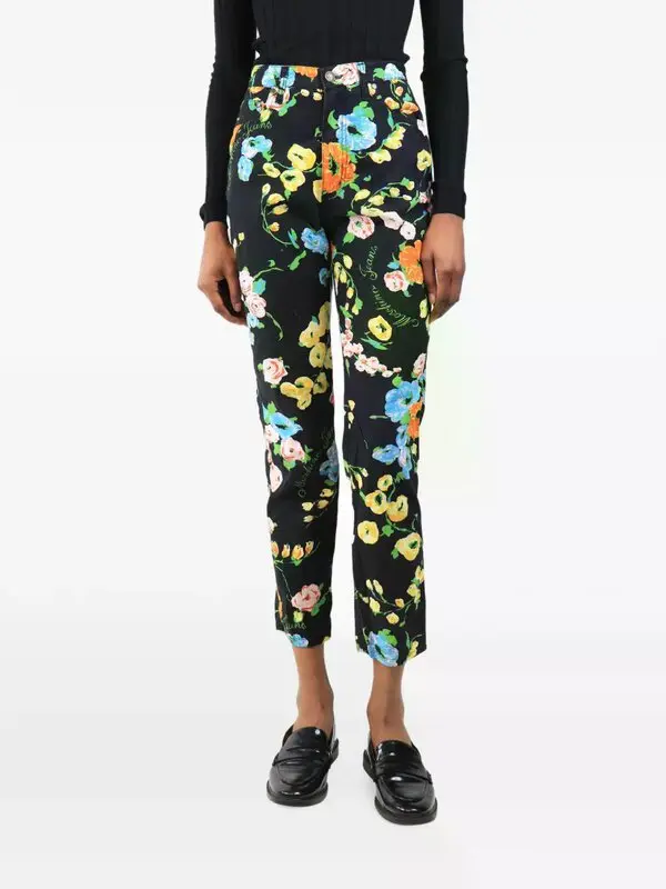 Moschino Floral Print Straight-leg Trousers