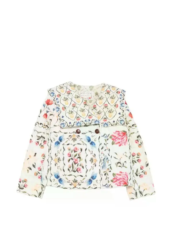 Barbour X Farm Rio Azelia Quilted Jacket With Floral Print