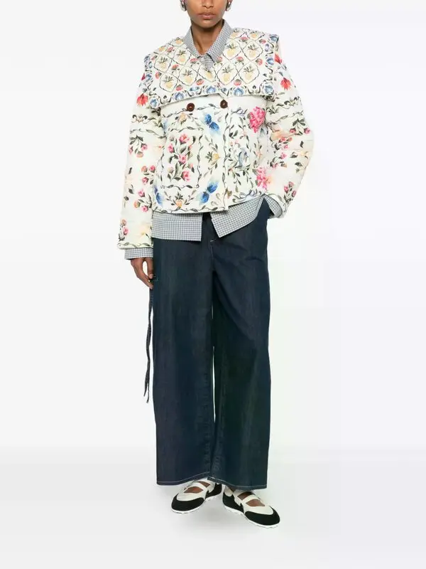 Barbour X Farm Rio Azelia Quilted Jacket With Floral Print