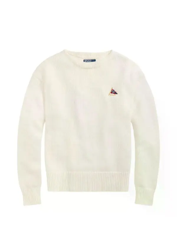 Polo Ralph Lauren Embroidered Knit Sweater - Neutrals