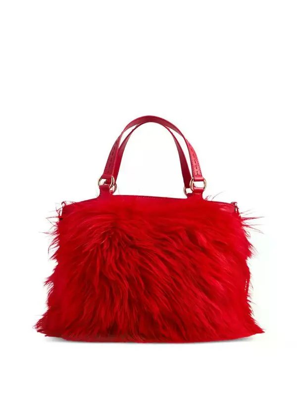 LANCEL Premier Flirt Medium Fur Texture Bucket Bag