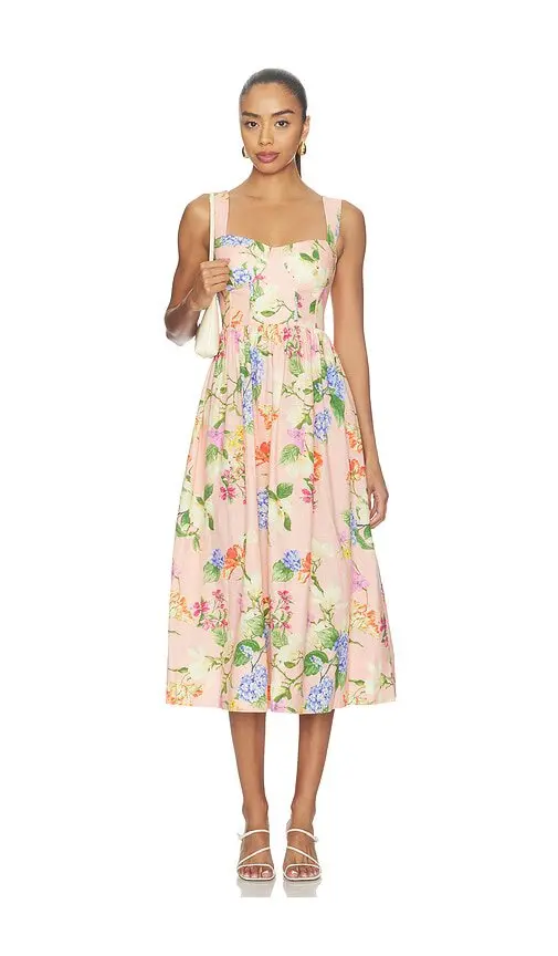 Yumi Kim Shauna Printed Linen Blend Midi Dress - Multi