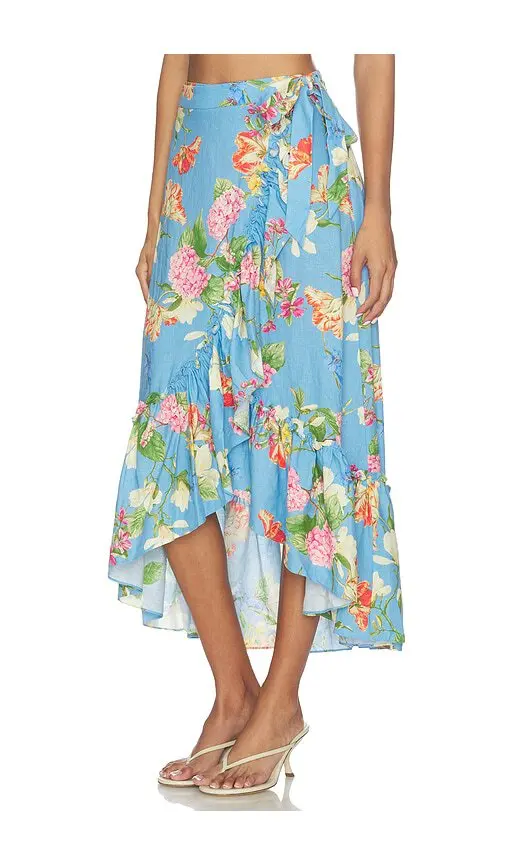 Yumi Kim Novella Wrap Skirt In Floral Print - Multi