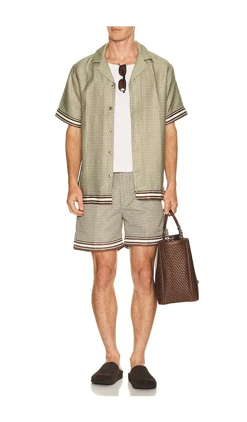 CHE Lucena Printed Shirt In . Also - Brown
