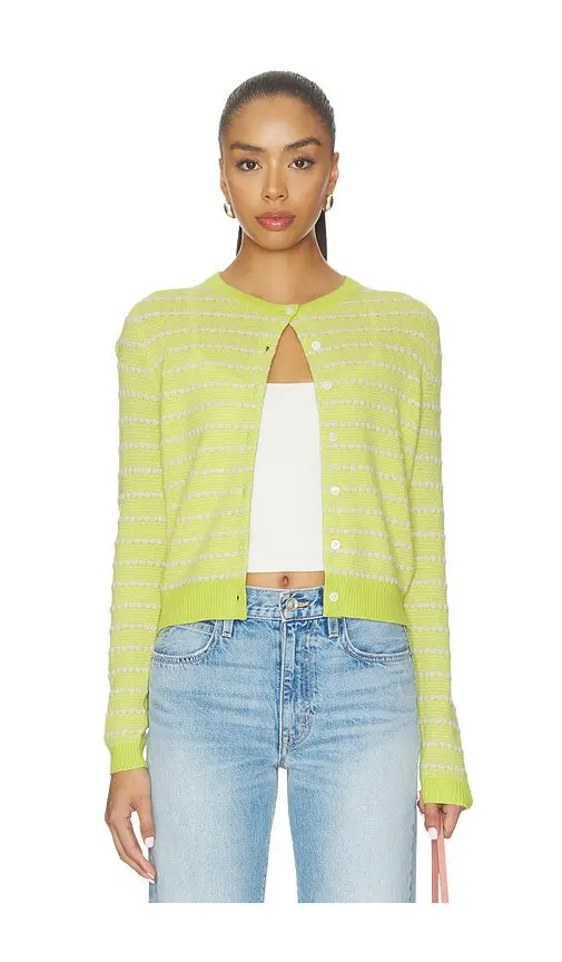 Guest In Residence Pebble Stripe Jane Cardigan - Green