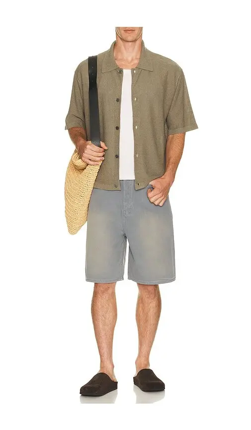 FRAME Canvas Baggy Shorts - Blue