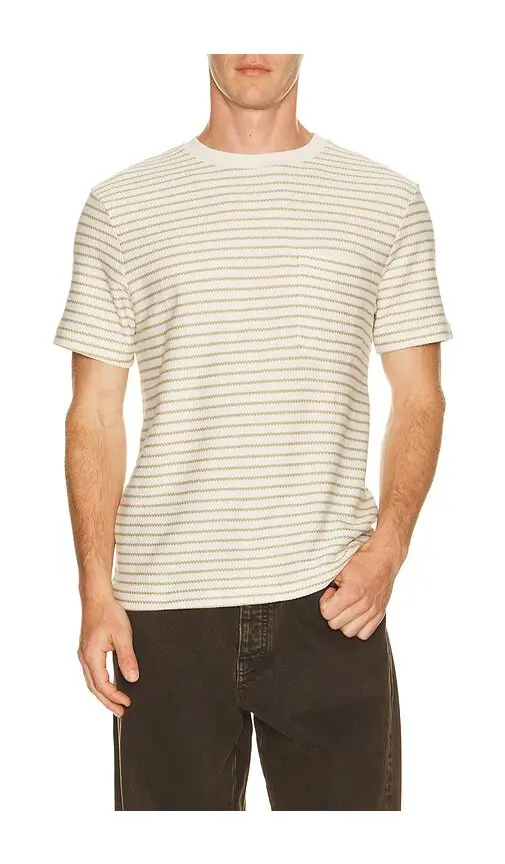 FRAME Ribbed Striped Tee In . Also - Multi