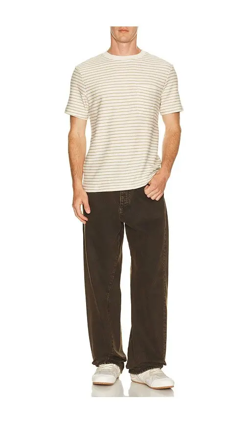 FRAME Ribbed Striped Tee In . Also - Multi