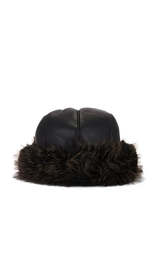 Jocelyn Faux Shearling Roller Hat