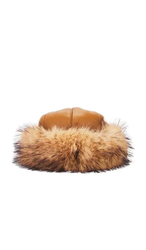 Jocelyn Faux Shearling Roller Hat