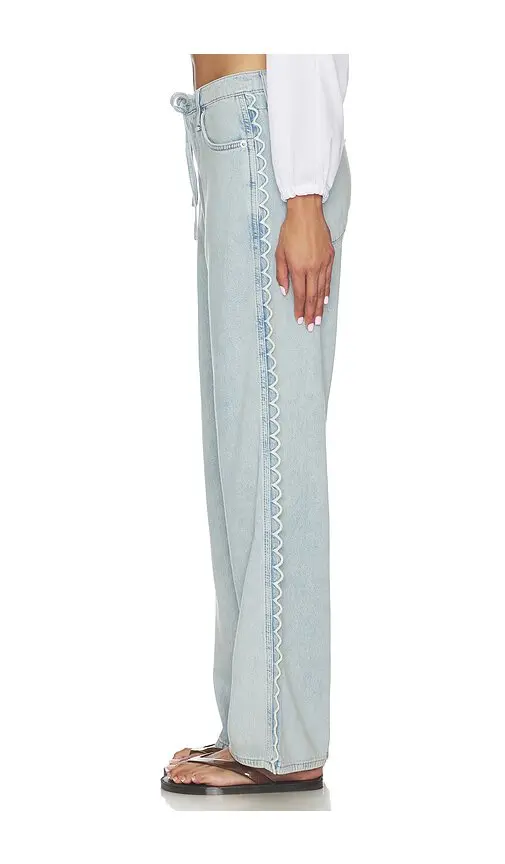 Rag & Bone Featherweight Phoebe Drawstring Jeans - Blue