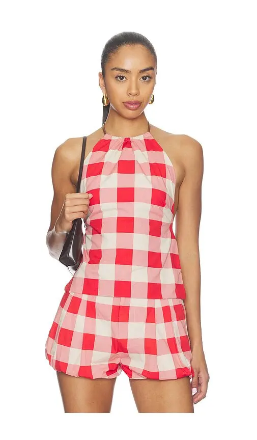 SEROYA Deza Halterneck Top With Leather Straps