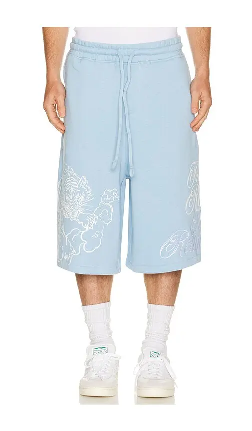 True Religion Tiger Script Mikey Fleece Shorts